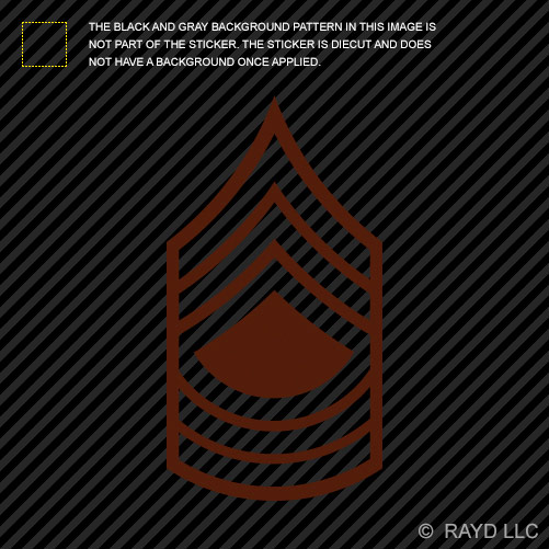 E-8 Master Sergeant Rank Sticker Die Cut Decal MSG OR-8 E8 US Army | eBay