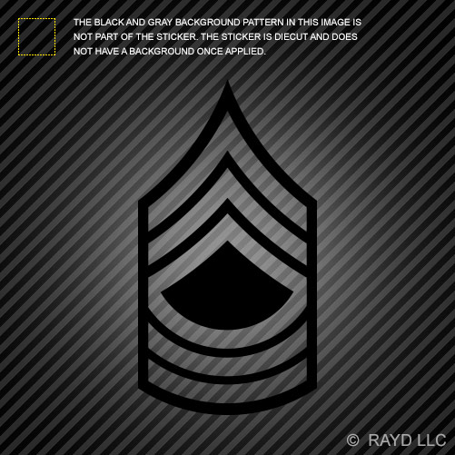 E-8 Master Sergeant Rank Sticker Die Cut Decal MSG OR-8 E8 US Army | eBay