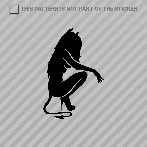 (2x) Kneeling Sexy Devil Sticker Self Adhesive Vinyl | eBay