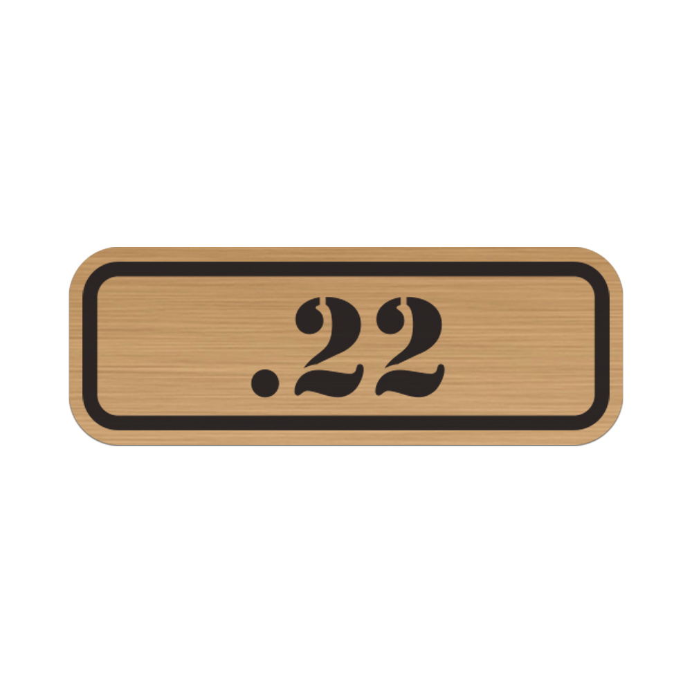 (4x) .22 Metallic Ammo Can Badge Sticker Self Adhesive Label 3M 22 slug ...