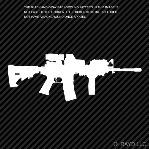 (2x) AR15 M16 Sticker Die Cut Decal Self Adhesive Vinyl ar-15 m-16 2a ...