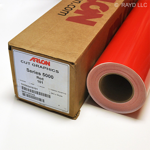 24" X 50 Yards Red Arlon 5000 Series Cut Graphics Sign Cutting Vinyl ...
