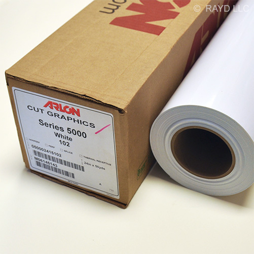 24" X 50 Yards White Arlon 5000 Series Cut Graphics Sign Cutting Vinyl ...