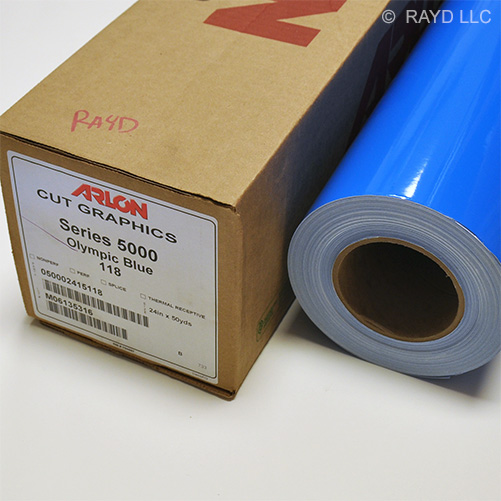 24" X 10 Yards Olympic Blue Arlon 5000 Series Cut Graphics Cutting ...