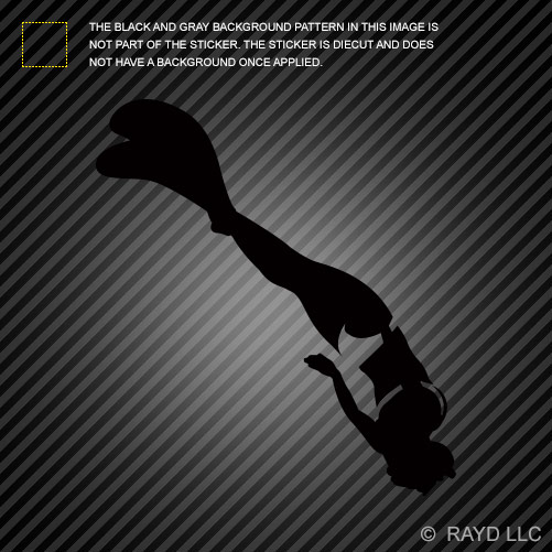 Woman Freediving Sticker Die Cut free diving underwater swimming ocean ...