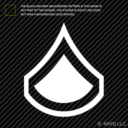 E-3 Private First Class Rank Sticker Die Cut Decal US Army PFC OR-3 E3 ...