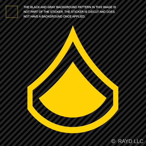 E-3 Private First Class Rank Sticker Die Cut Decal US Army PFC OR-3 E3 ...