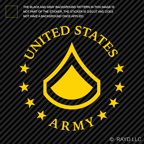 E-3 Private First Class US Army Rank Sticker Die Cut Decal PFC OR-3 E3 ...