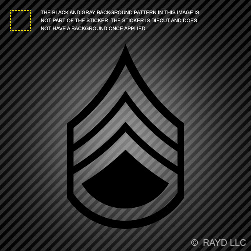 E-6 Staff Sergeant Rank Sticker Die Cut Decal SSG OR-6 E6 US Army | eBay