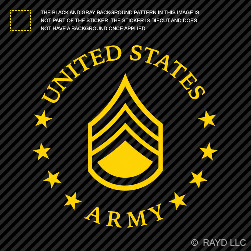 E-6 Staff Sergeant US Army Rank Sticker Die Cut Decal SSG OR-6 E6 | eBay