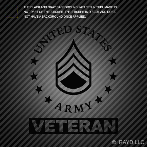 E-6 Staff Sergeant Veteran US Army Rank Sticker Die Cut Decal SSG OR-6 ...