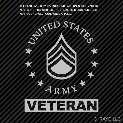 E-6 Staff Sergeant Veteran US Army Rank Sticker Die Cut Decal SSG OR-6 ...