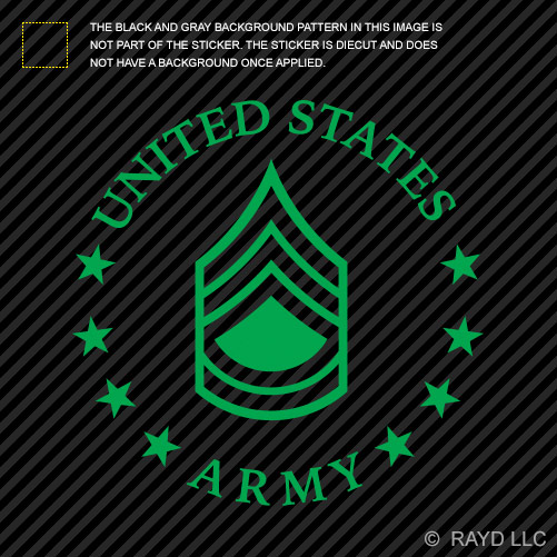 E-7 Sergeant First Class US Army Rank Sticker Die Cut Decal SFC OR-7 E7 ...