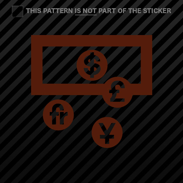 (2x) Currency Sticker Self Adhesive Vinyl icon symbol 1 | eBay