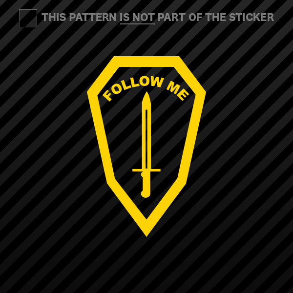 (2x) Fort Benning Follow Me Sticker Self Adhesive Vinyl infantry ft. | eBay