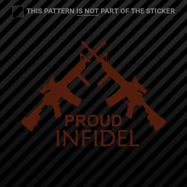 (2x) Proud Infidel Sticker Self Adhesive Vinyl m4 usmc us army | eBay