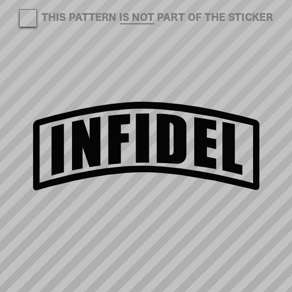 (2x) Infidel Sticker Self Adhesive Vinyl us army usmc | eBay