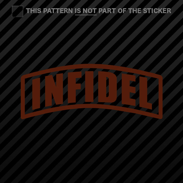 (2x) Infidel Sticker Self Adhesive Vinyl us army usmc | eBay
