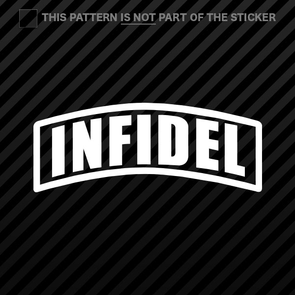 (2x) Infidel Sticker Self Adhesive Vinyl us army usmc | eBay