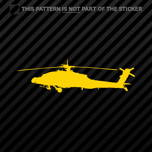 (2x) AH-64 Apache Sticker Vinyl F4 military monster helicopter attack ...