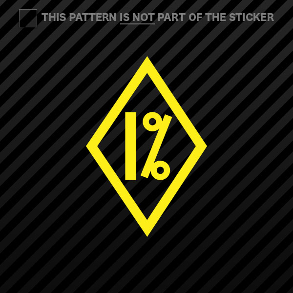 (2x) 1%er Sticker Self Adhesive Vinyl outlaw 1 Percenter 1% er | eBay