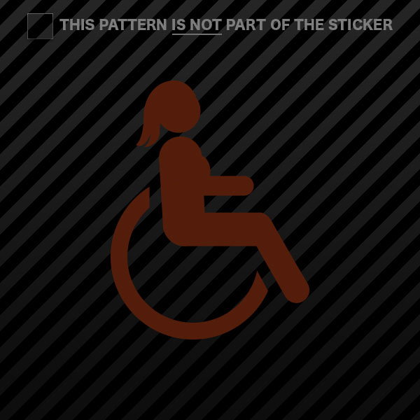 (2x) Girl Handicap Sticker Self Adhesive Vinyl wheelchair female 2 | eBay