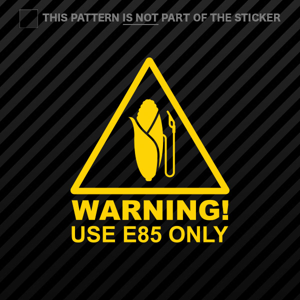 (2x) E85 Only Sticker Self Adhesive Vinyl ethanol clean energy | eBay