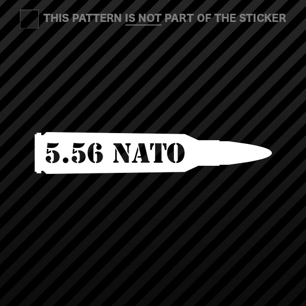 (2x) 5.56 NATO Bullet Sticker Self Adhesive Vinyl .223 caliber 5.56× ...
