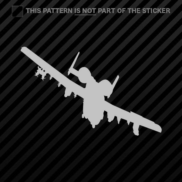 (2x) A-10 Thunderbolt II Sticker Self Adhesive Vinyl Warthog Hog CAS ...