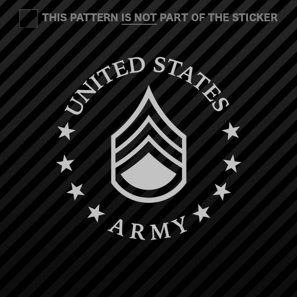 (2x) E-6 Staff Sergeant US Army Rank Sticker Self Adhesive Vinyl SSG OR ...