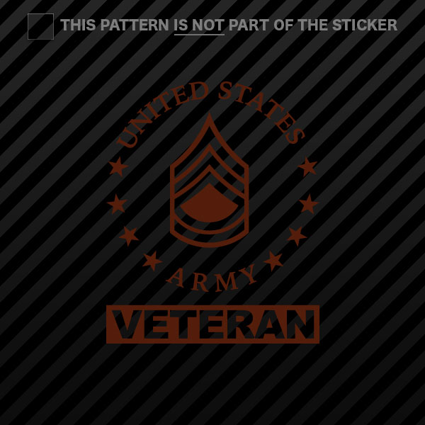 (2x) E-7 Sergeant First Class Veteran US Army Rank Sticker Vinyl SFC OR ...