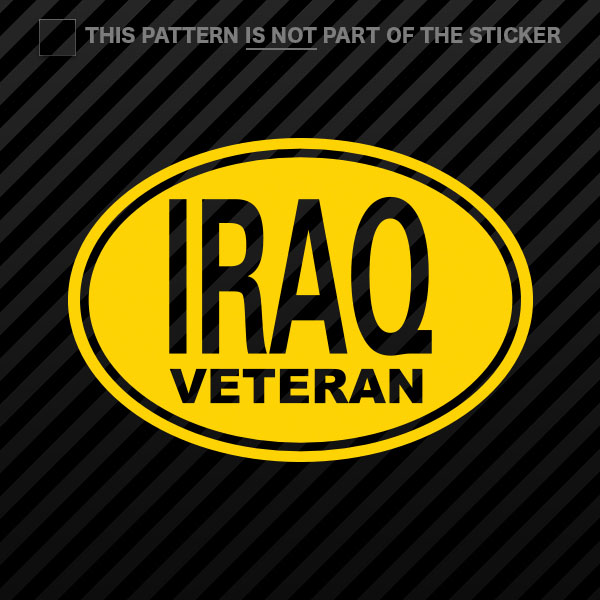 (2x) Oval Iraq Veteran Sticker Self Adhesive Vinyl | eBay