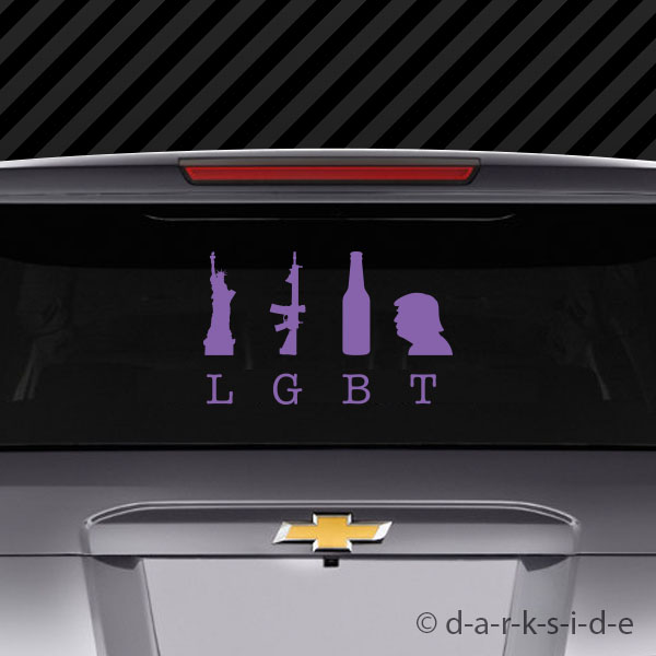 Large Liberty Guns Beer Trump LGBT Sticker Vinyl 2a merica ar15 murica ...