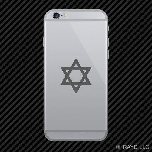 (2x) Star of David Cell Phone Sticker Mobile jewish jew israel many ...