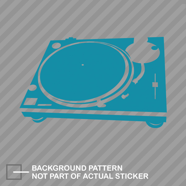 Turntable Die Cut Decal Sticker Decal Vinyl dj phonograph record player ...