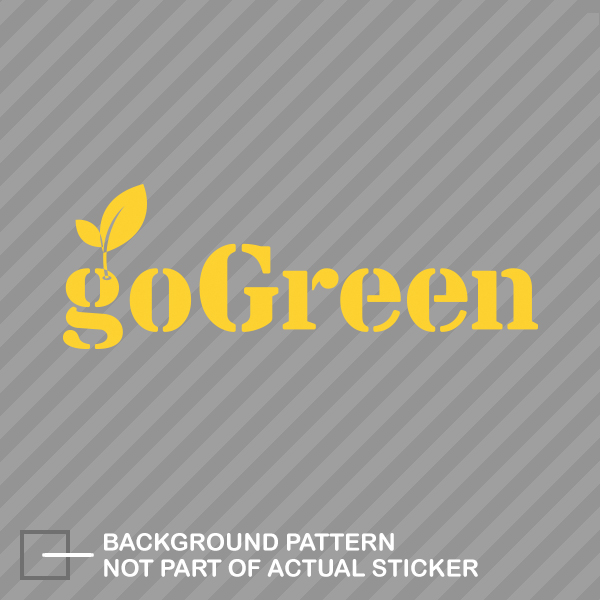 Go Green Sticker Decal Vinyl go green environmental #2 | eBay