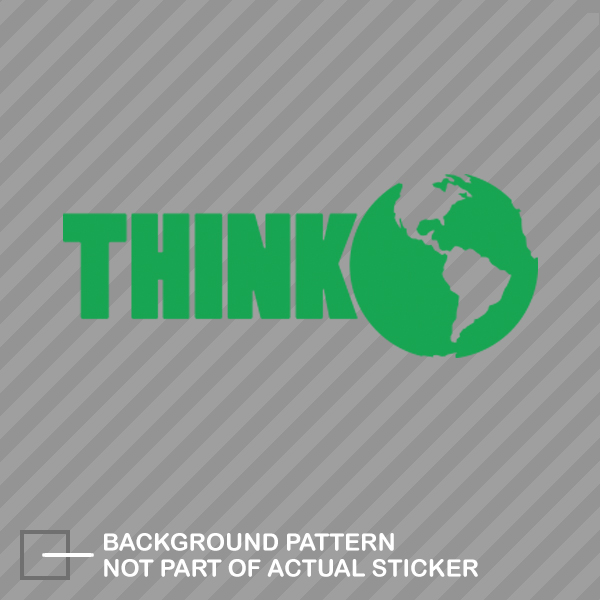 Think Green Sticker Decal Vinyl go green environmental | eBay