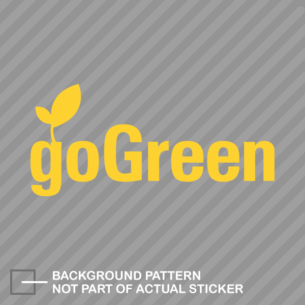 Go Green Sticker Decal Vinyl go green environmental | eBay