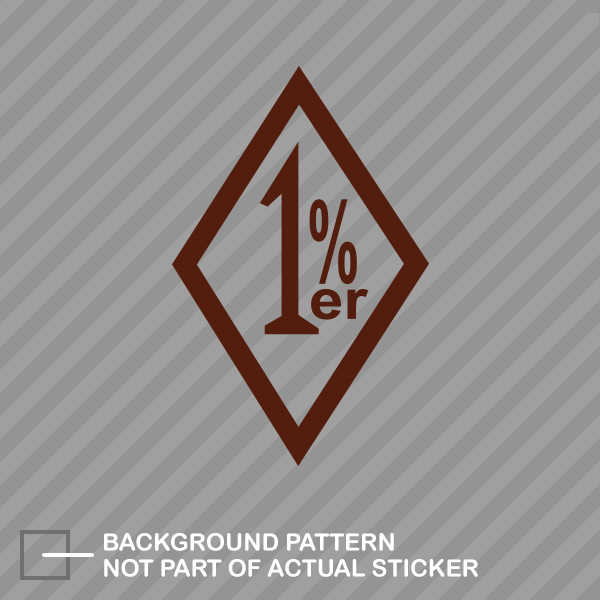 1%er Sticker Decal Vinyl outlaw 1 Percenter 1% er | eBay