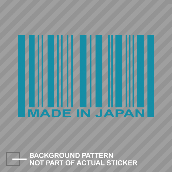 Made in Japan Barcode Sticker Die Cut Decal | eBay