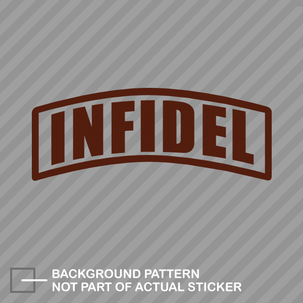 Infidel Sticker Decal Vinyl us army usmc | eBay