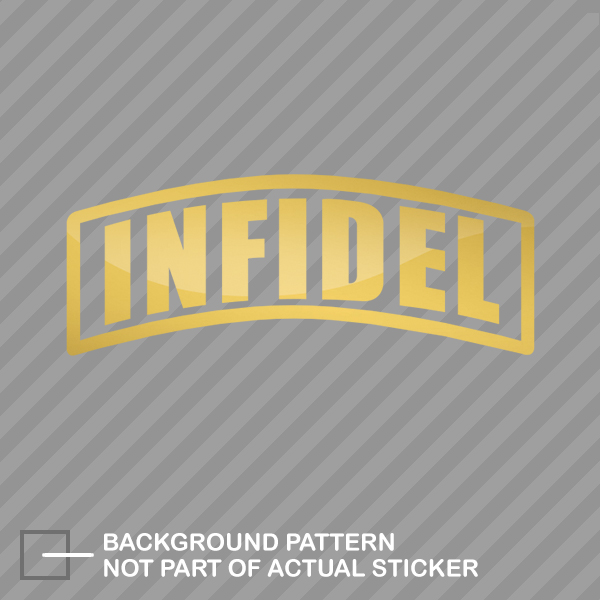 Infidel Sticker Decal Vinyl us army usmc | eBay