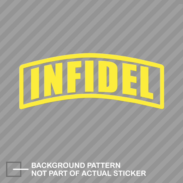 Infidel Sticker Decal Vinyl us army usmc | eBay