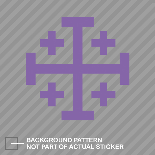 Jerusalem Cross Sticker Die Cut Decal christian religous | eBay