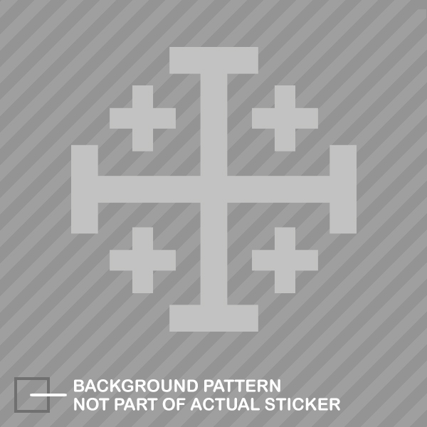 Jerusalem Cross Sticker Die Cut Decal christian religous | eBay