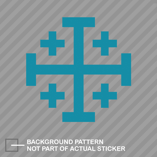 Jerusalem Cross Sticker Die Cut Decal christian religous | eBay