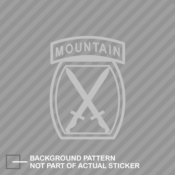 10th Mountain Division Sticker Decal Vinyl mountain warfare light ...