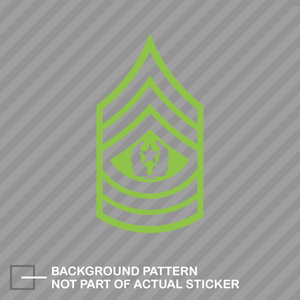 E-9 Command Sergeant Marjor Rank Sticker Decal Vinyl CSM OR-9 E9 US ...