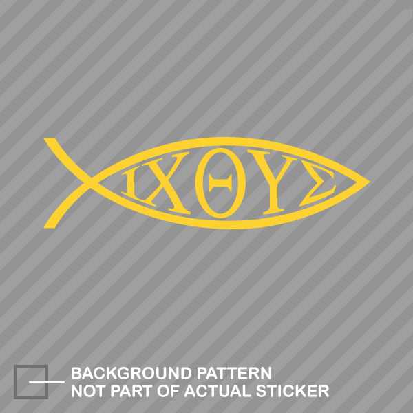 IXOYE Fish Sticker Die Cut Decal jesus christ son of god savior | eBay