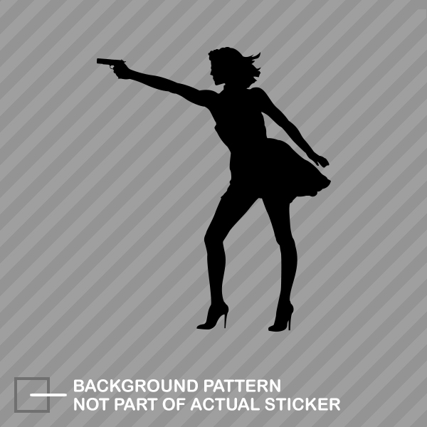 Sexy Gun Girl Sticker Die Cut Decal sexy girls with guns 2a 2nd ...